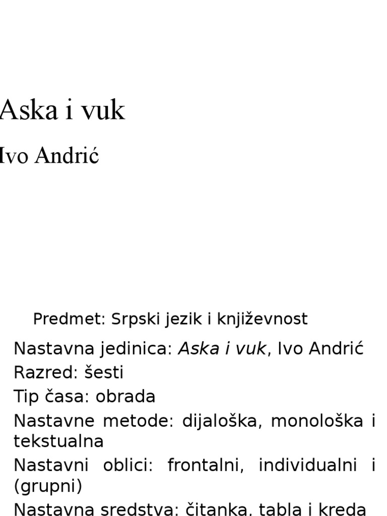 Aska I Vuk | PDF