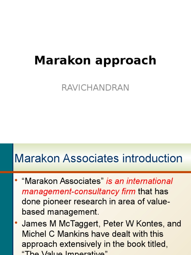 Marakon Approach | PDF | Profit (Accounting) | Strategic Management