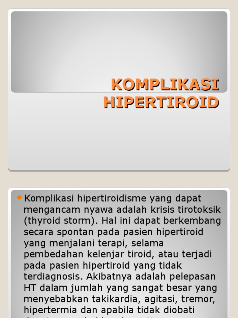 Komplikasi Hipertiroid | PDF