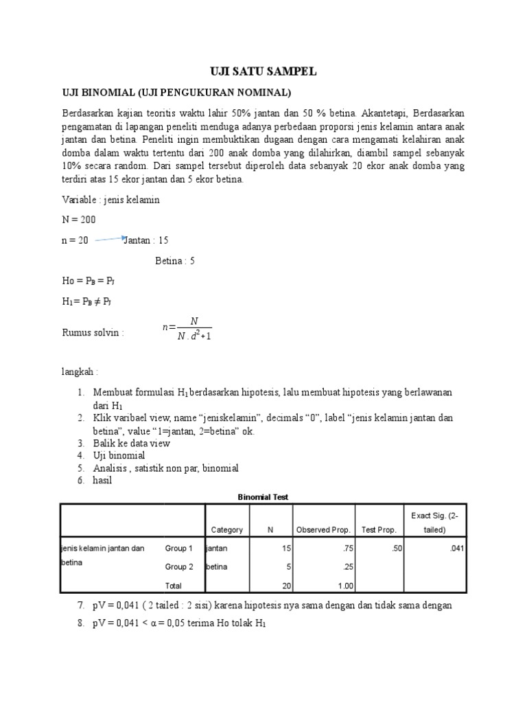 Uji Binomial | PDF