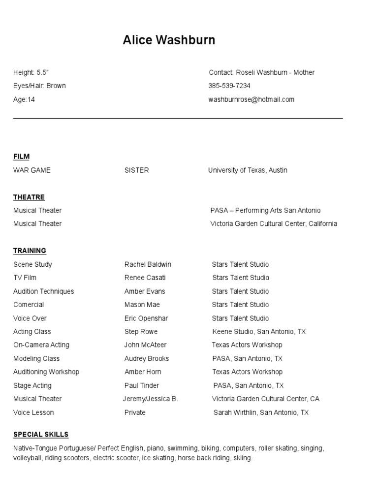 Resume Alice 2016 | PDF