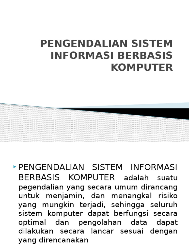 Pengendalian System Informasi Berbasis Komputer | PDF