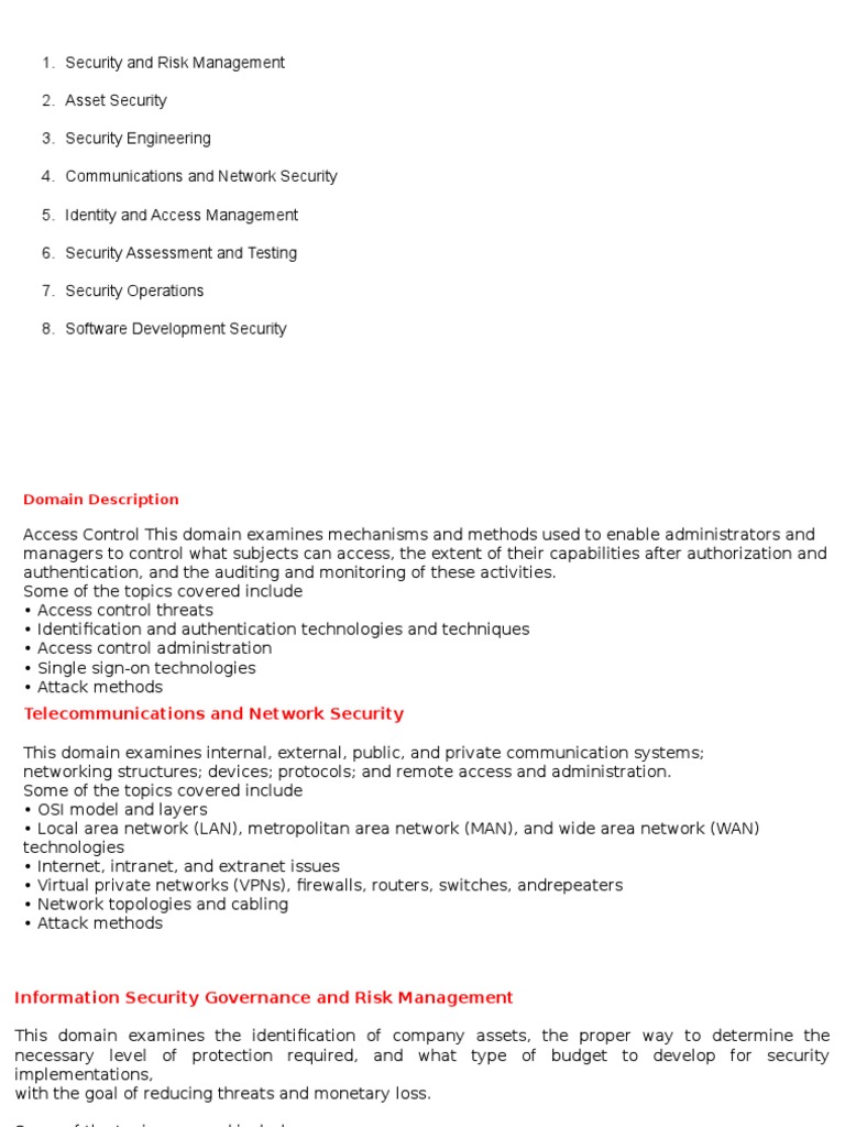 CISSP Study Plan | PDF | Computer Security | Security