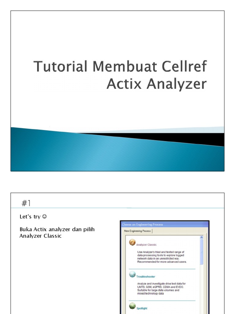 Tutorial Membuat Cellref Actix Analyzer PDF | PDF