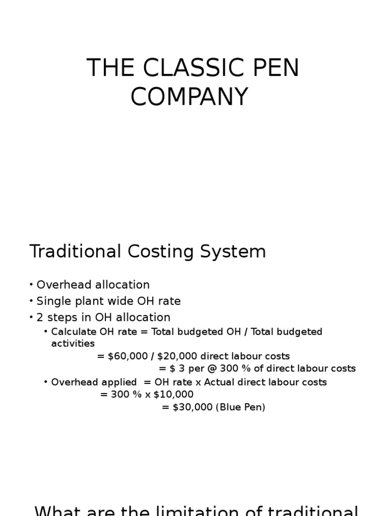 The Classic Pen Company | PDF | Cost Of Goods Sold | Economics