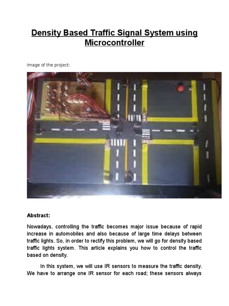 Density Based Traffic Signal System Using Microcontroller | PDF ...