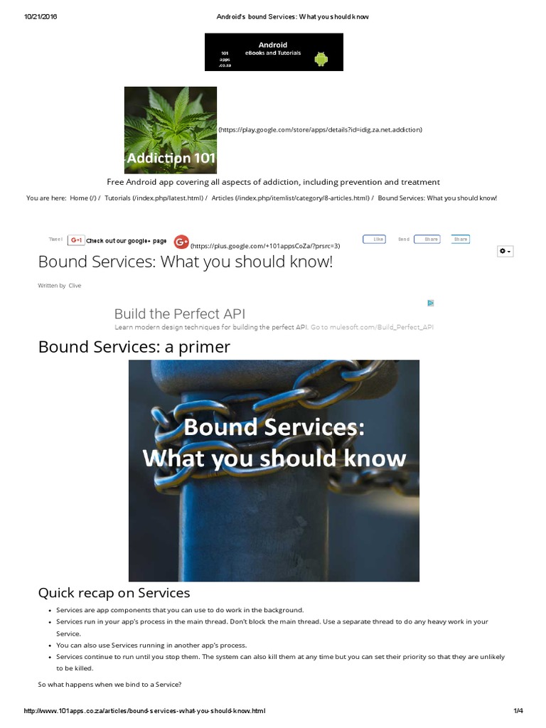 Android's Bound Services - What You Should Know | PDF | Client ...