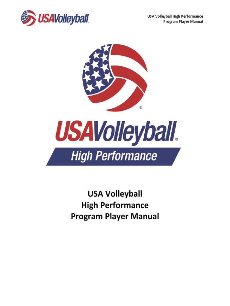 2016 USA Volleyball High Performance Player Manual | PDF | Volleyball ...