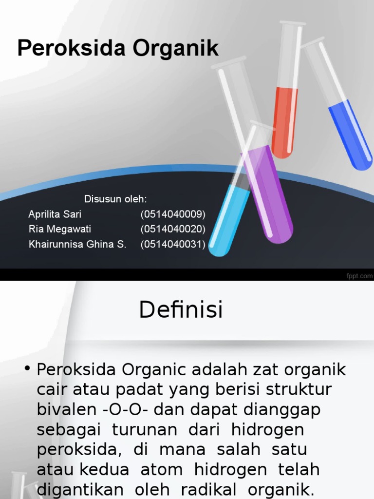 Definisi dan Penanganan Peroksida Organik | PDF