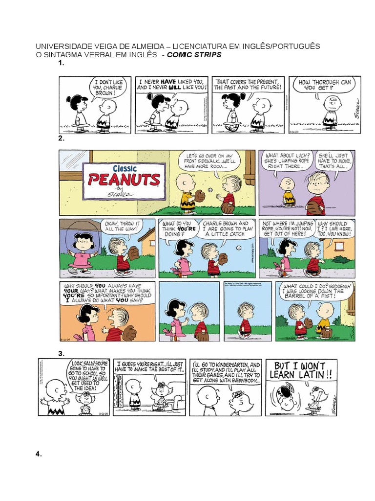 Comic Strips - Verb Tenses | PDF