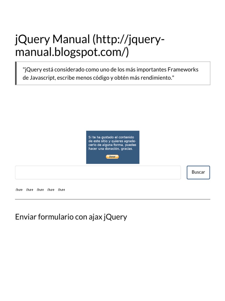 Enviar Formulario Con Ajax Jquery Jquery Manual Pdf J Query Script Java