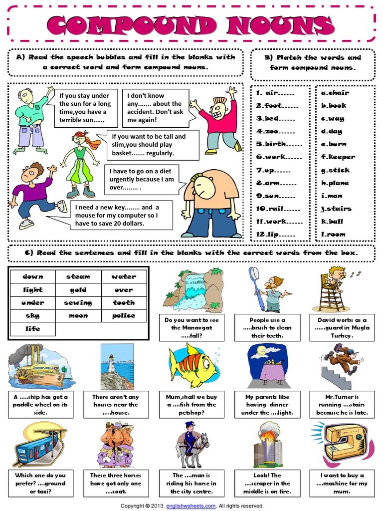 Compound Nouns First Worksheet | PDF