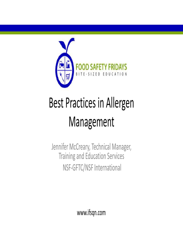 Allergen Management Best Practices | PDF | Allergen | Peanuts
