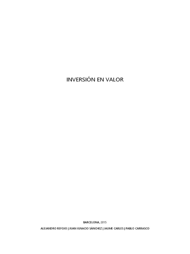 Guía Práctica de Inversión en Valor | PDF | Inversión de valor | Toma ...