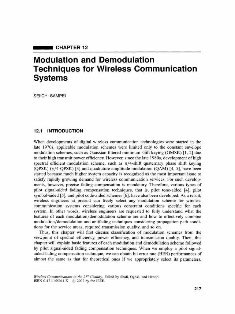 Chapter 12 - Modulation and Demodulation Techniques For Wireless ...