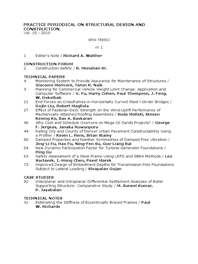 Practice Periodical Structural Design Construction | PDF | Solid ...