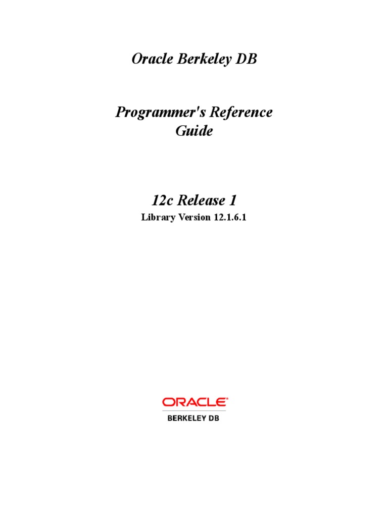 Bdb Prog Reference Pdf Databases Replication Computing