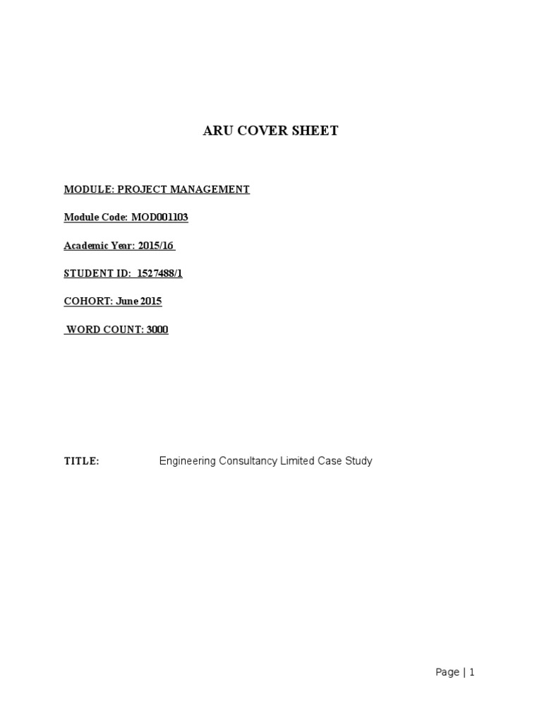 Project Management Assignment/ARU 2016 | PDF | Project Management ...