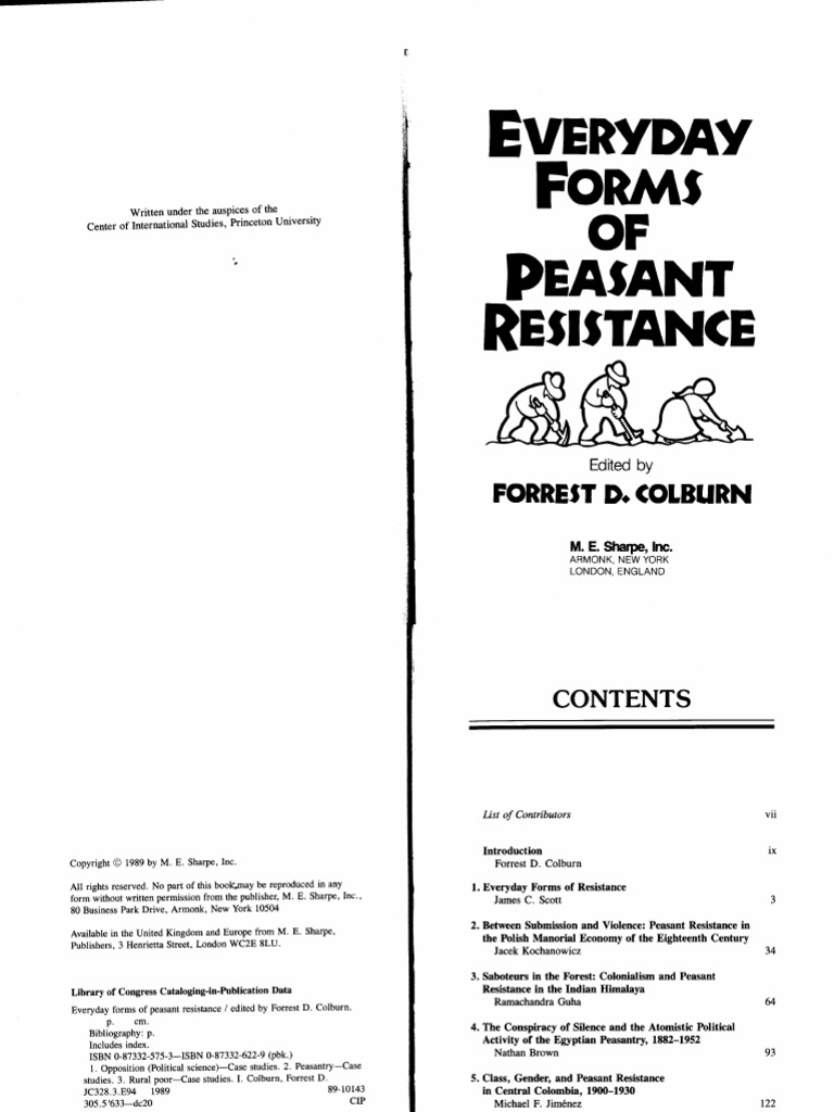 Scott 1989 - Everyday Forms of Resistance PDF | PDF