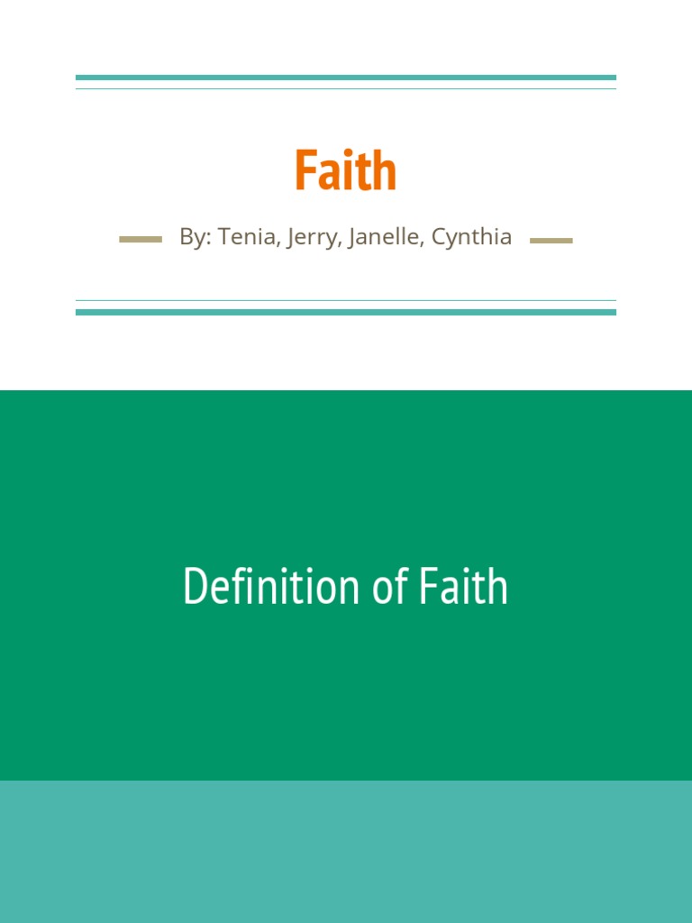 Faith: Defining Belief Without Proof | PDF