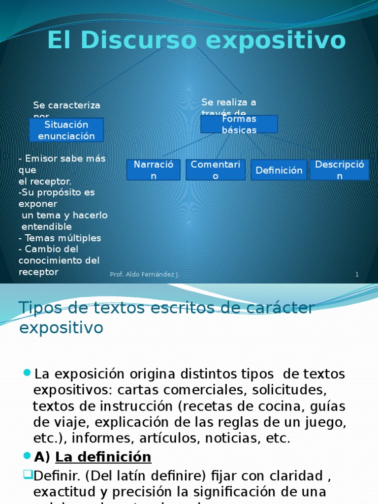 Tipos y Estructura del Discurso Expositivo | PDF | Concepto | Genética
