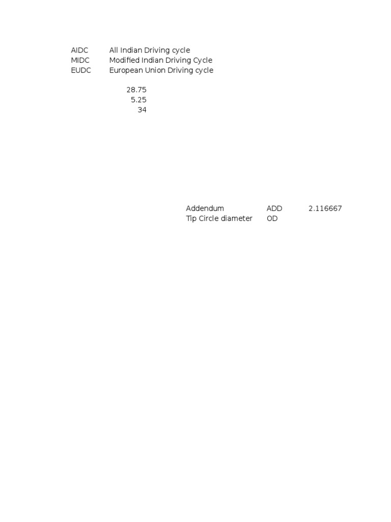 Driving Cycle Specifications and Metrics | PDF