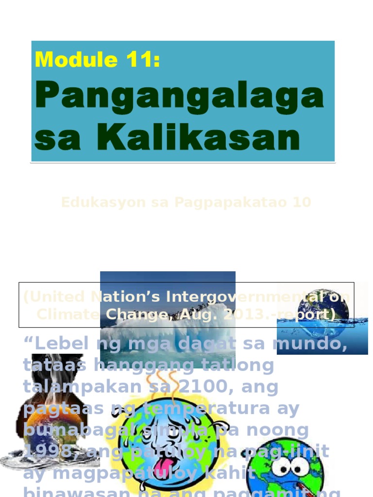 Module 11 Pangangalaga Sa Kalikasan EsP 10 | PDF
