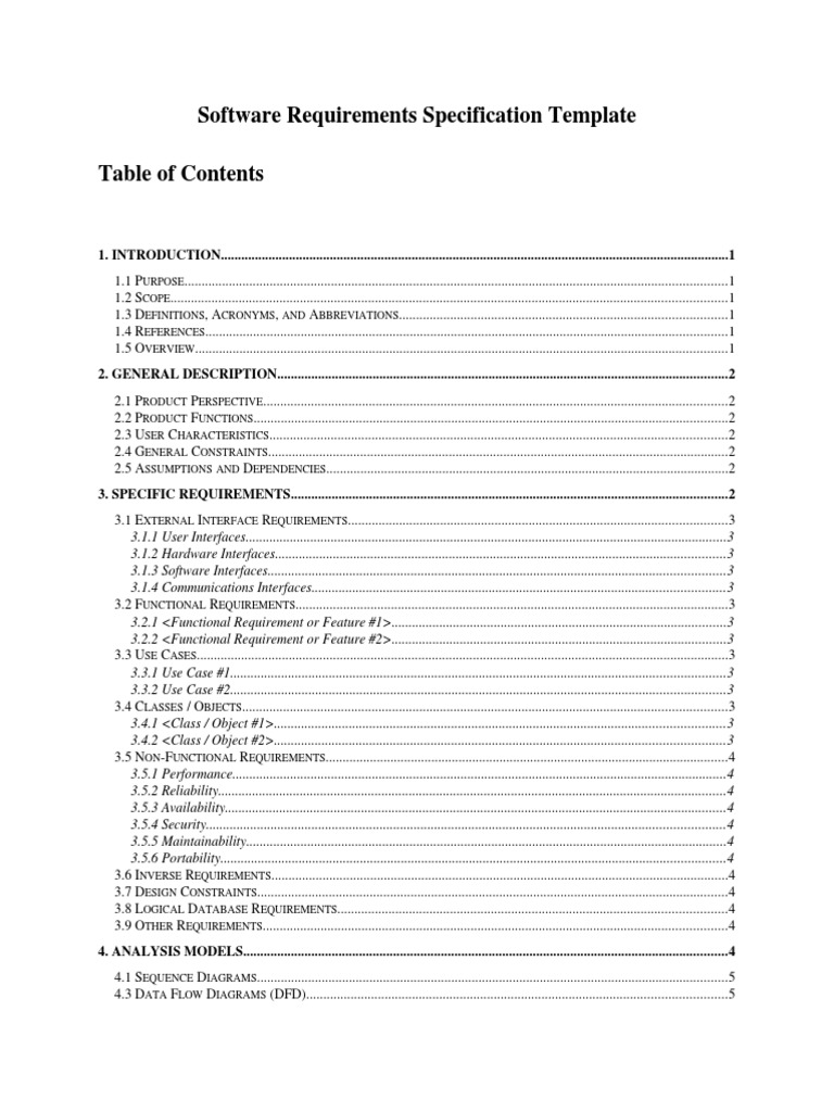 SRS Format - Minor Project | PDF | Specification (Technical Standard ...