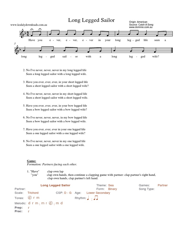 Long Legged Sailor | PDF