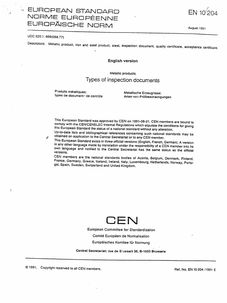 En 10204 PDF | PDF