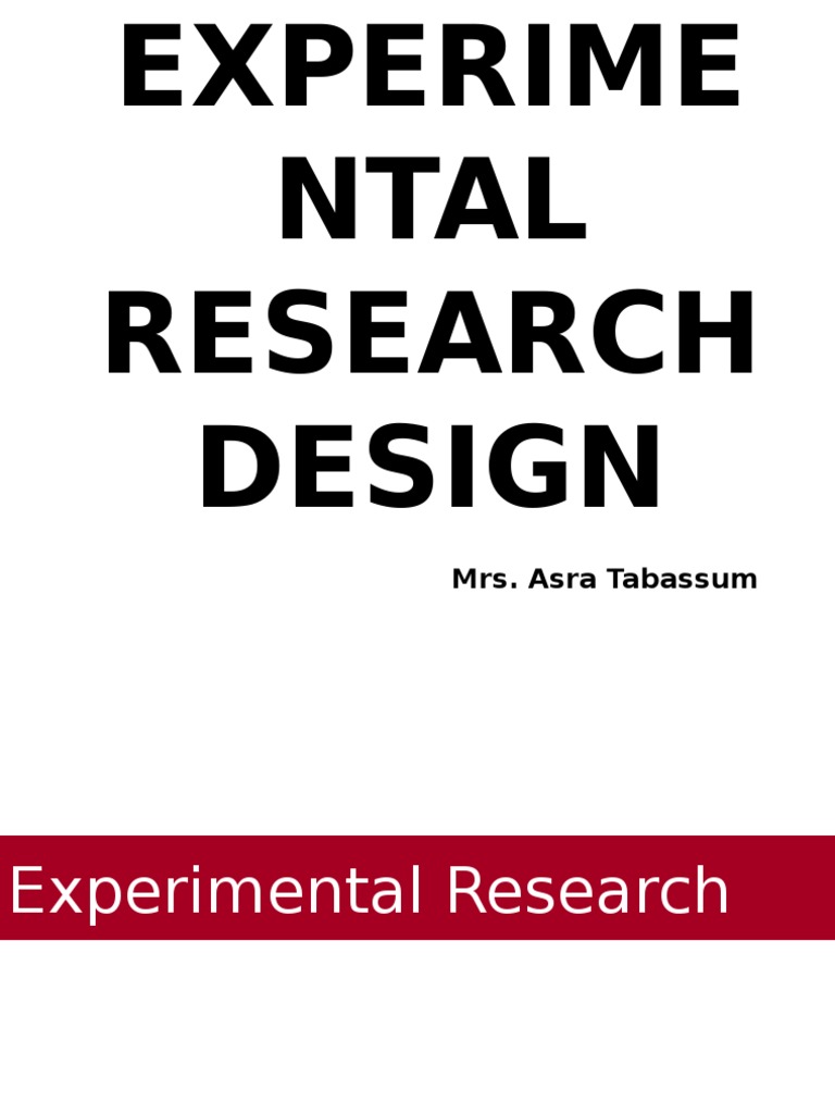 Experimental Research | PDF | Scientific Control | Experiment