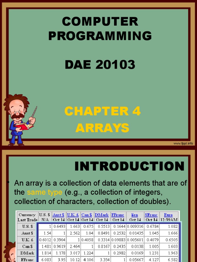 Chapter 4 Array | PDF | Array Data Type | Array Data Structure