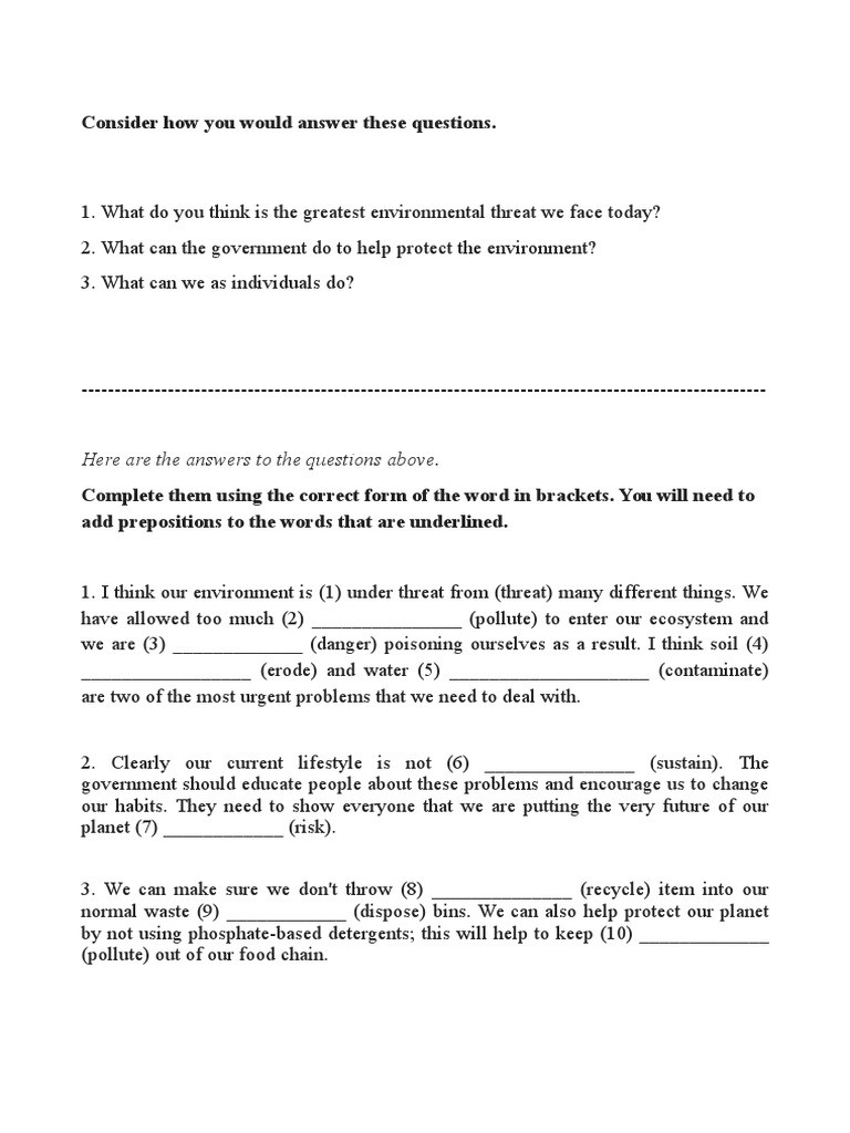 The Environment | PDF