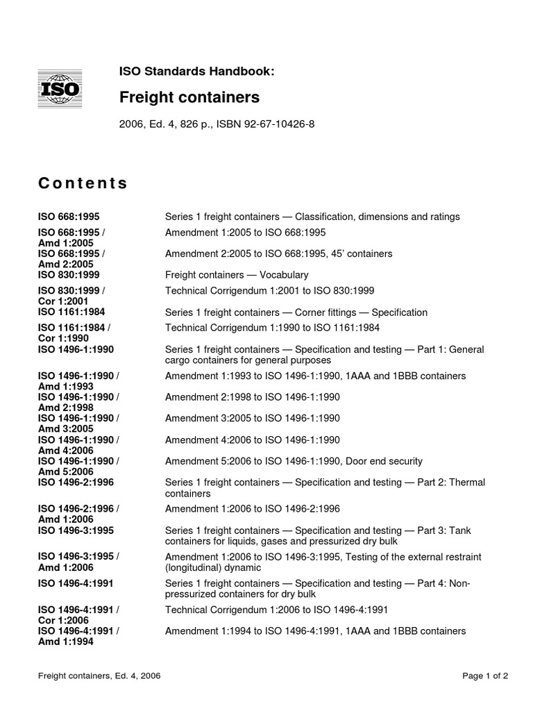 ISO Freight 06 | PDF | Shipping | Transport