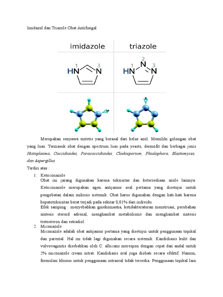 Imidazol Dan Triazole Obat Antifungal | PDF