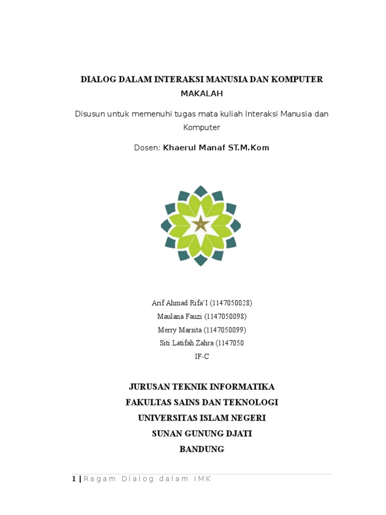 Ragam Dialog dalam Interaksi IMK | PDF | Seni | Komputer