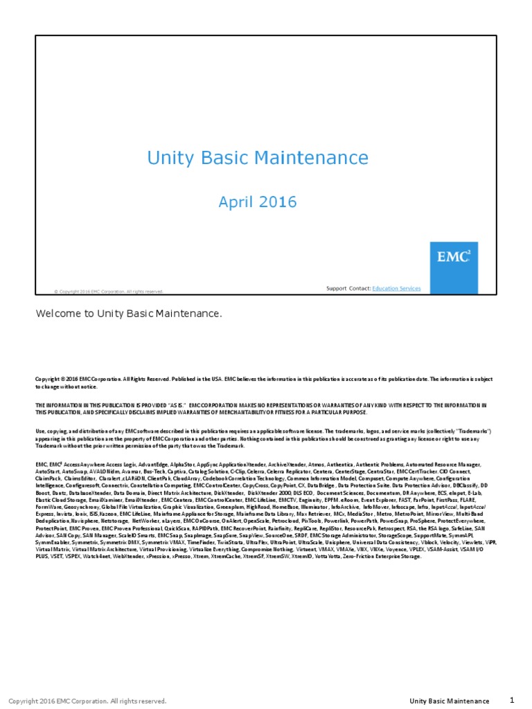 Unity Basic Maintenance - SRG | PDF | Booting | Download