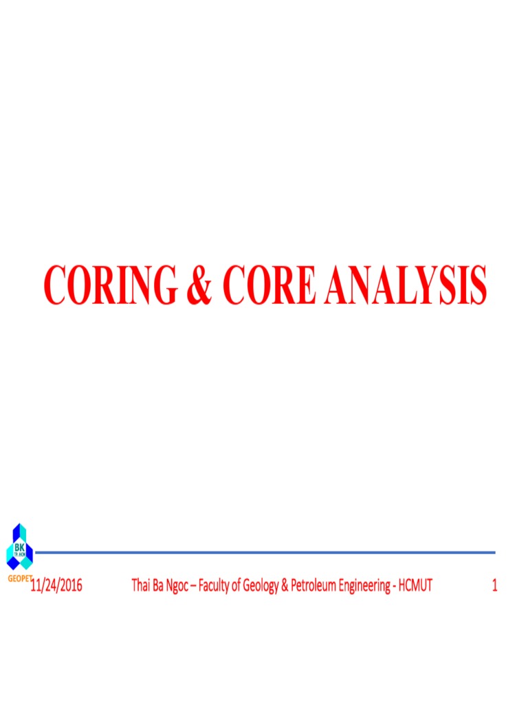Coring&Core Analysis | PDF | Permeability (Earth Sciences) | Porosity