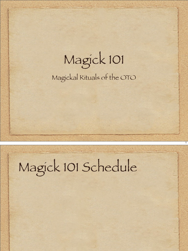Magick 101: Magickal Rituals of The OTO | PDF | Venus | Science