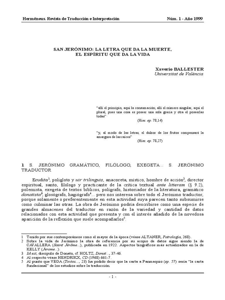 San Jeronimo | PDF | Jerome | Traducciones