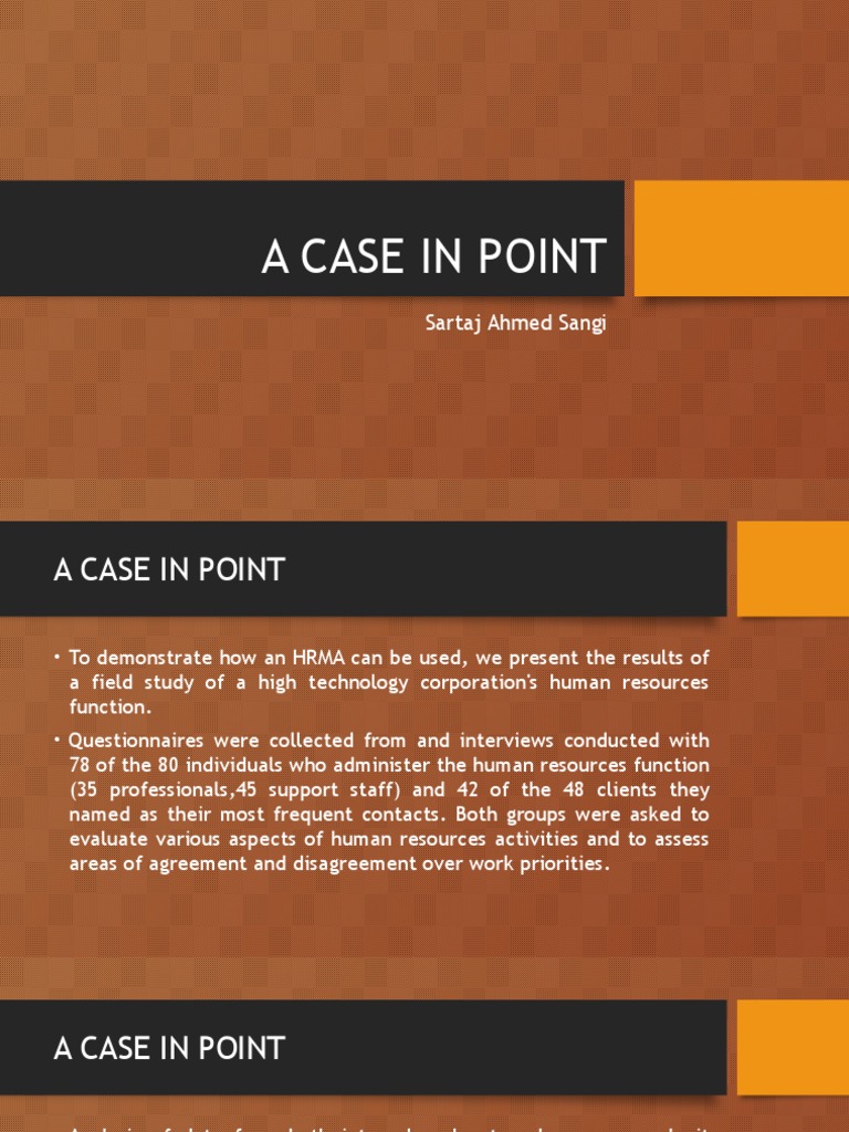 A Case in Point | PDF
