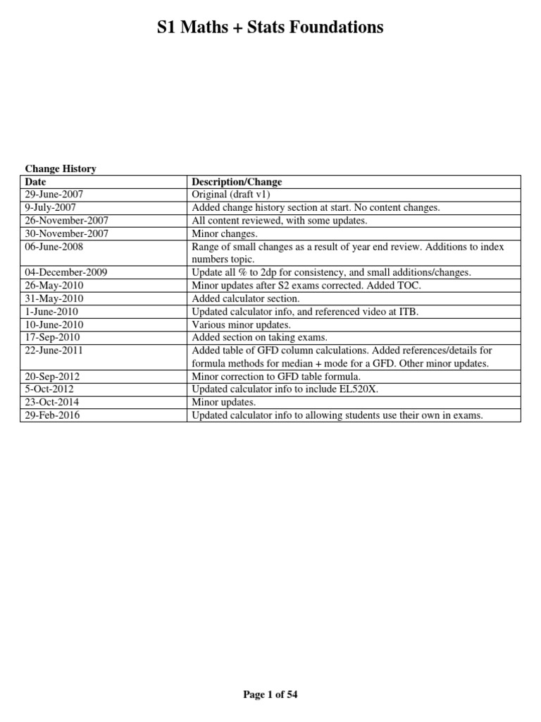 S1 Foundations | PDF
