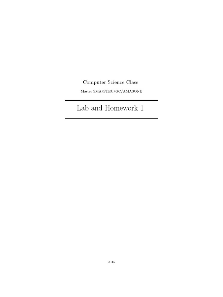 Lab and Homework 1: Computer Science Class | PDF | Coordinate System ...