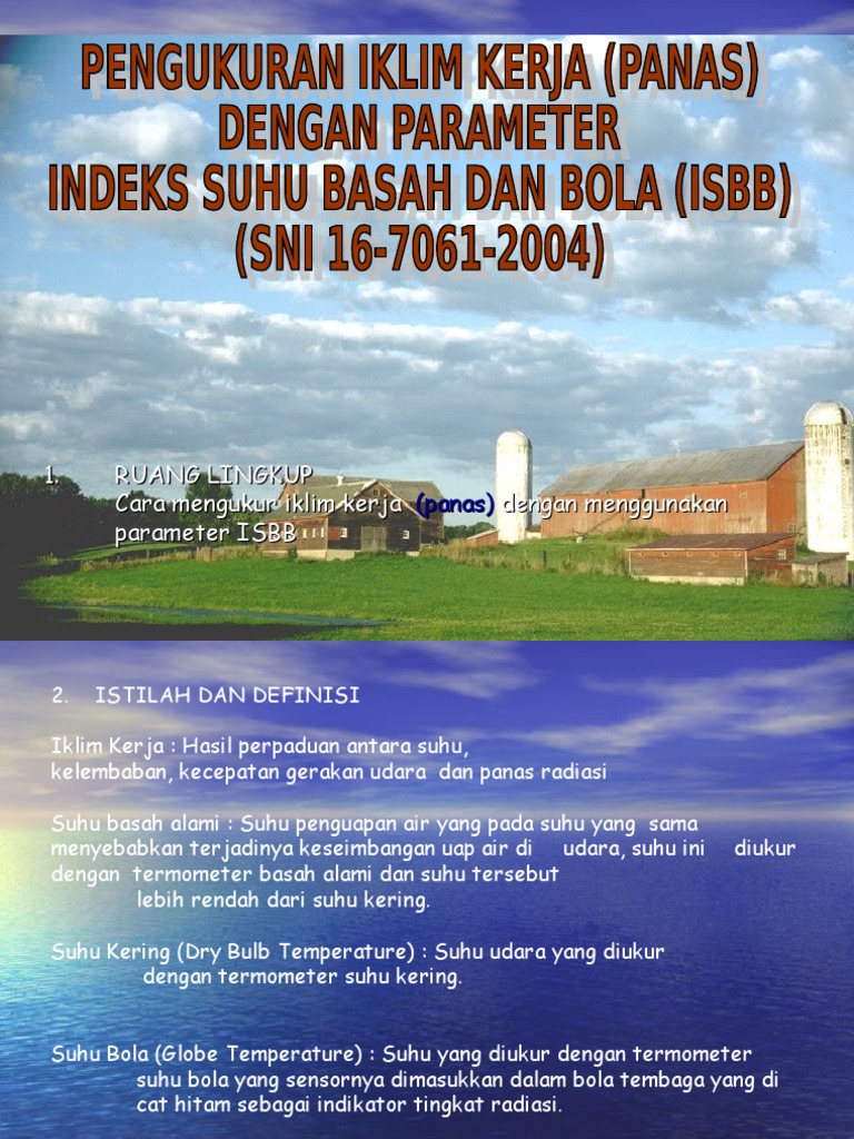 Pengukuran Iklim Kerja dengan ISBB | PDF | Metode & Bahan Ajar | Teknologi & Rekayasa