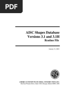 Aisc Shapes Database v15.0 | PDF | Databases | Geometry