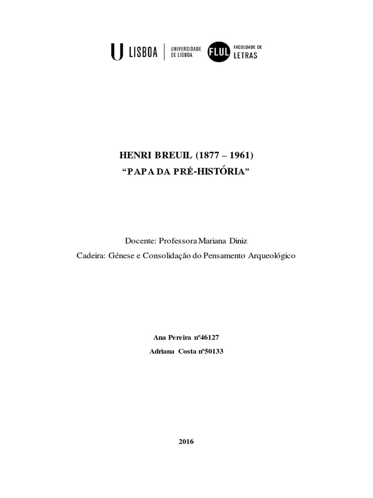 Henri Breuil: Legado da Pré-História | PDF | Arte Rupestre | Evolução