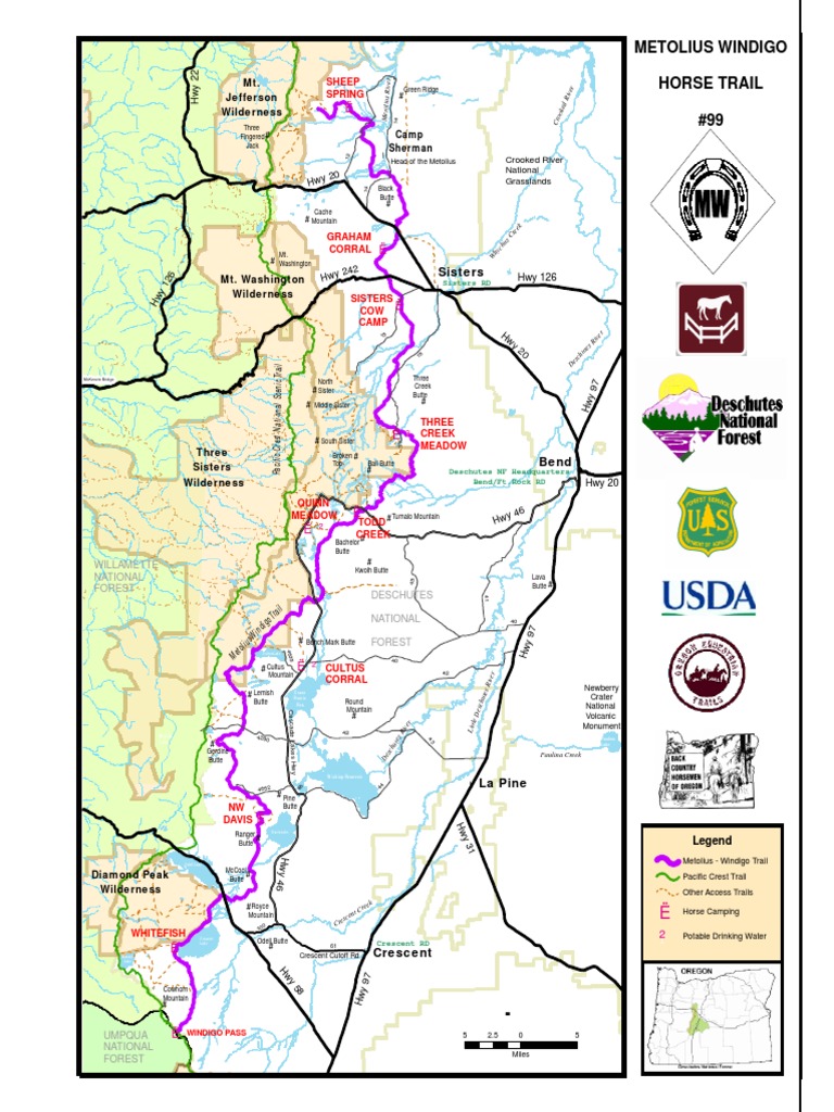Metolius Windigo Horse Trail #99: Mt. Jefferson Wilderness | PDF