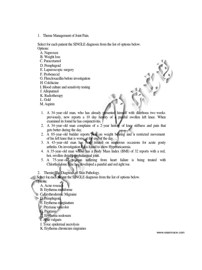 PLAB Part I Practice Paper 1 PDF | PDF