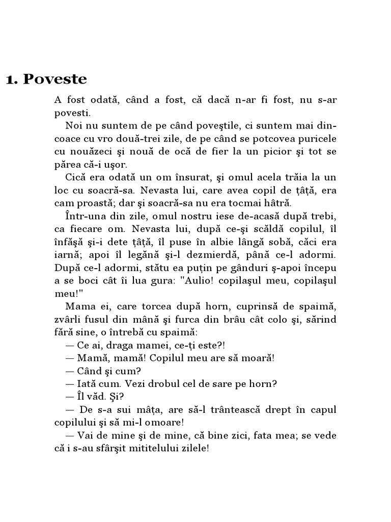 ION CREANGA - Povestiri PDF | PDF