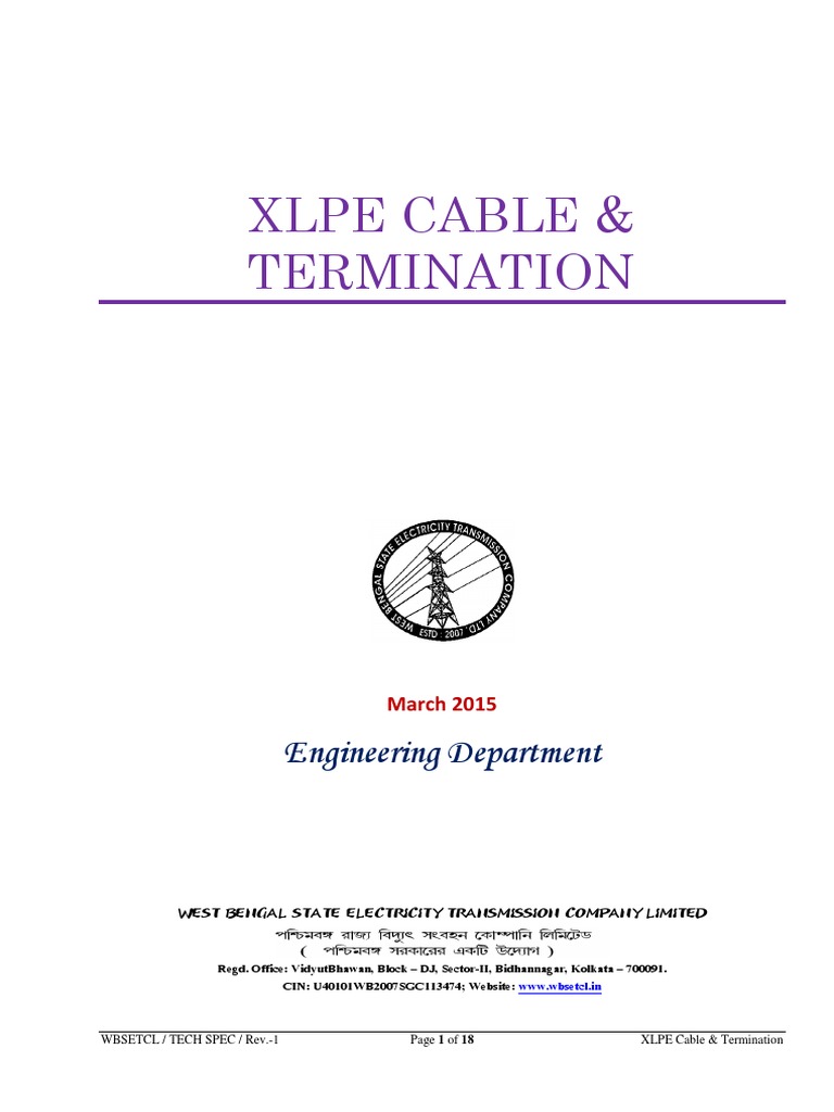 Technical Specification for XLPE Power Cables and their Terminations ...